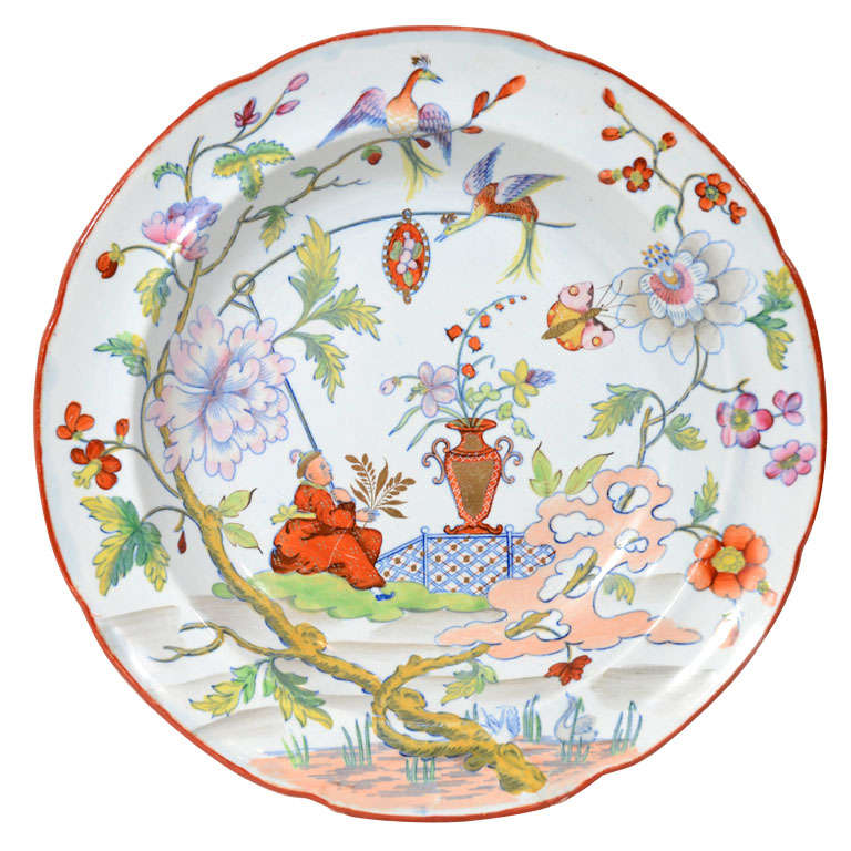 One of a Group of 11 Clews Chinoiserie Deep Dishes at 1stDibs