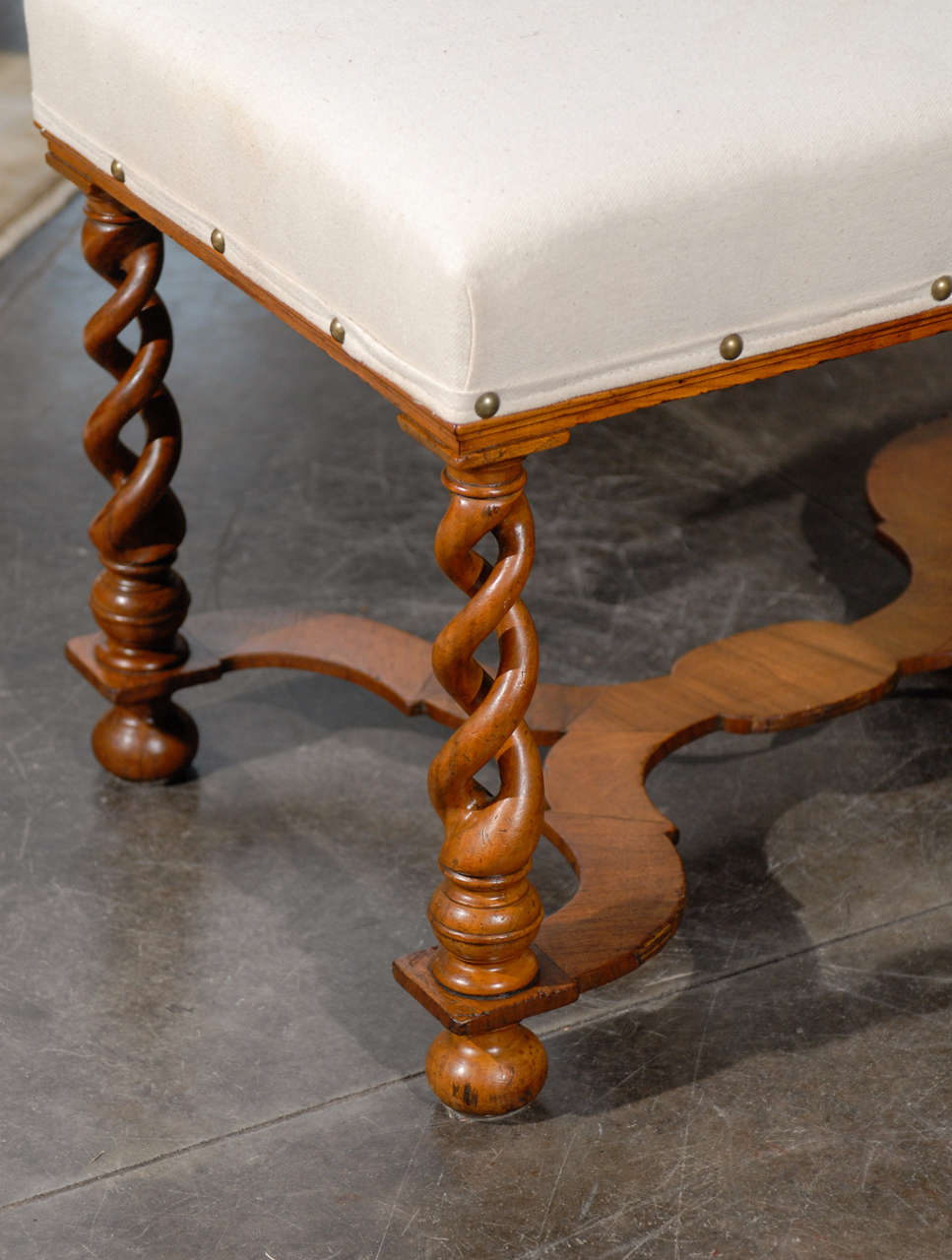 English Stool with Open Barley Twist Legs at 1stDibs | barley twist ...