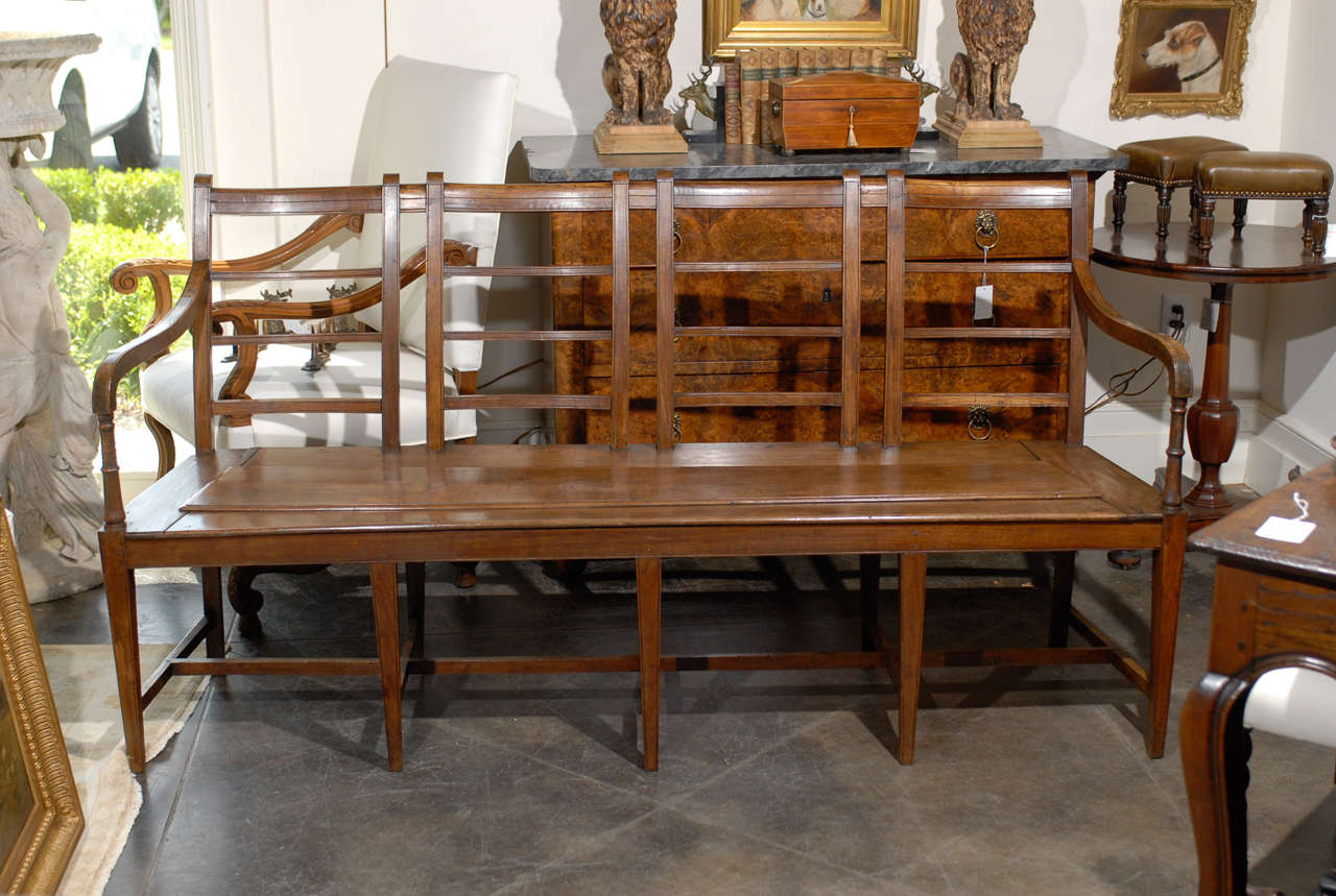 English Walnut Bench at 1stDibs