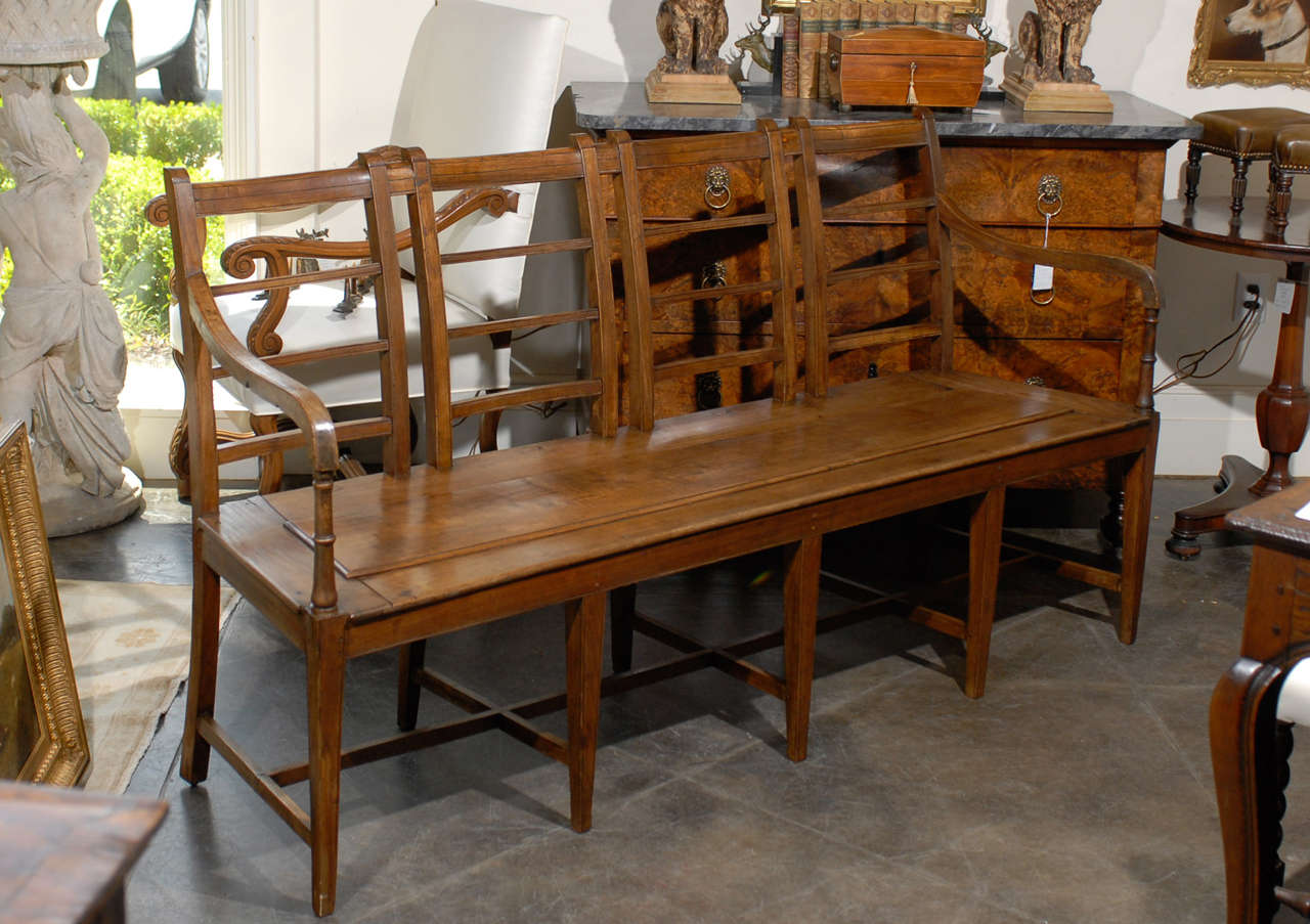 English Walnut Bench at 1stDibs