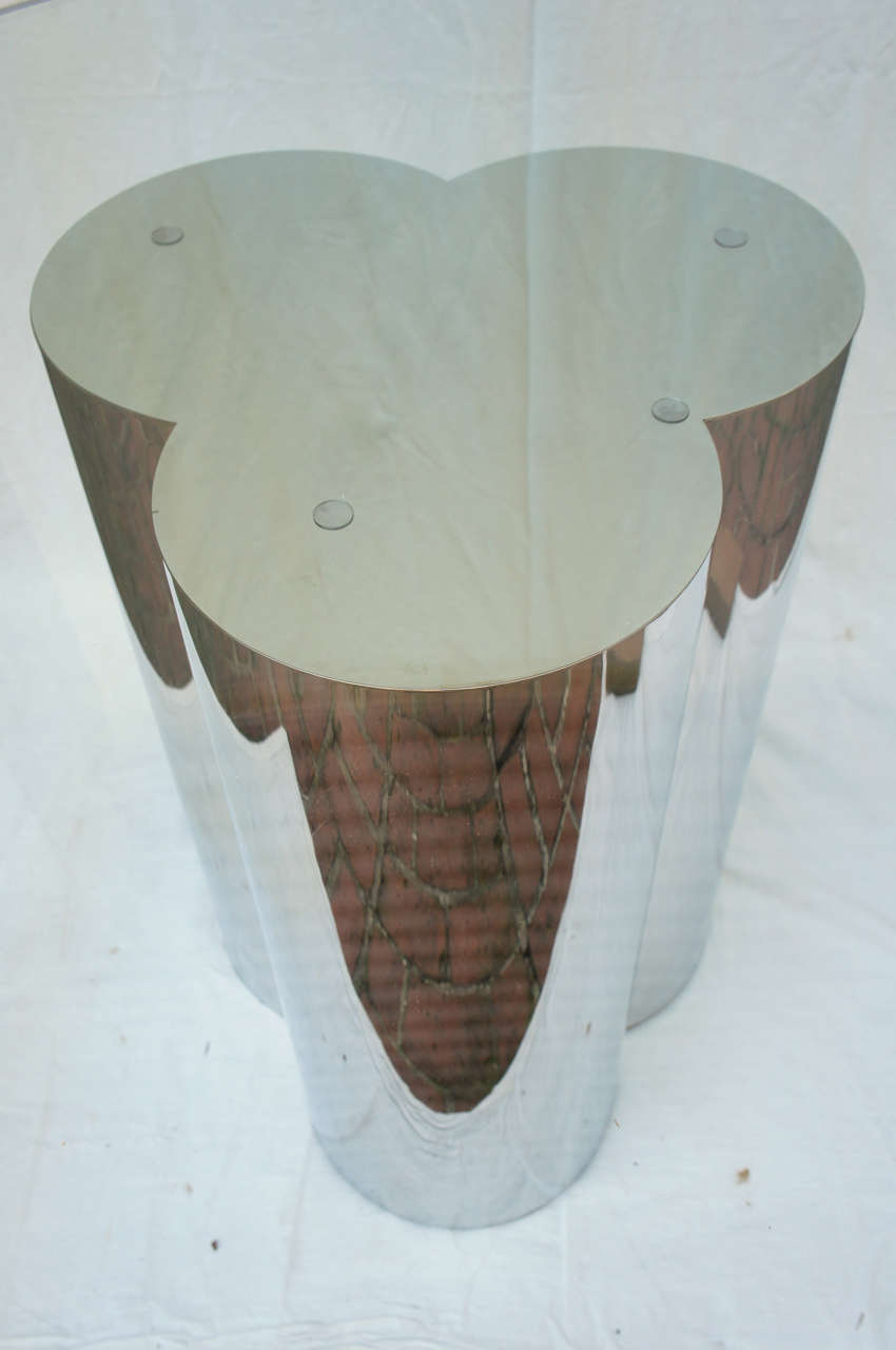 C Jere Chrome And Glass Clover Table Pace For Sale at 1stDibs