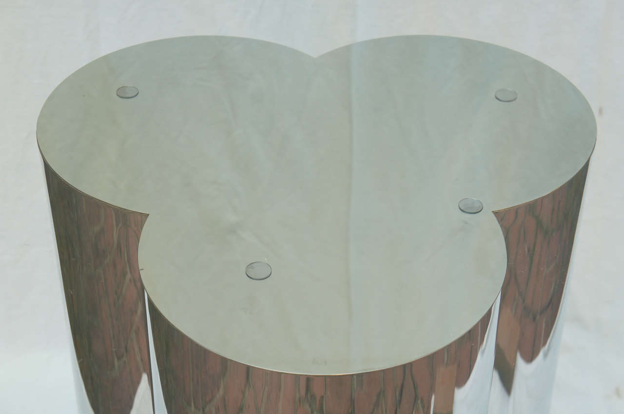 C Jere Chrome And Glass Clover Table Pace For Sale at 1stDibs