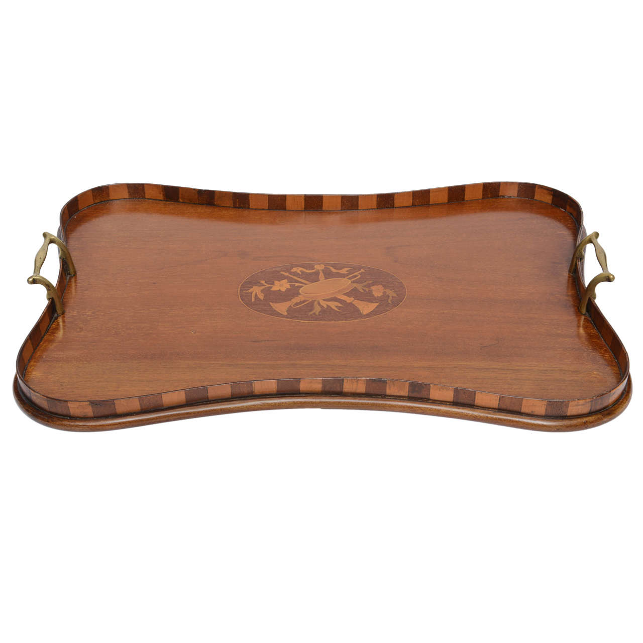 English Inlaid Tray, 19th Century at 1stDibs