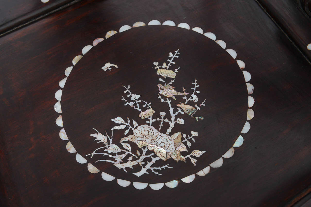 Pair of Chinese Inlaid Armchairs, 20th Century at 1stDibs