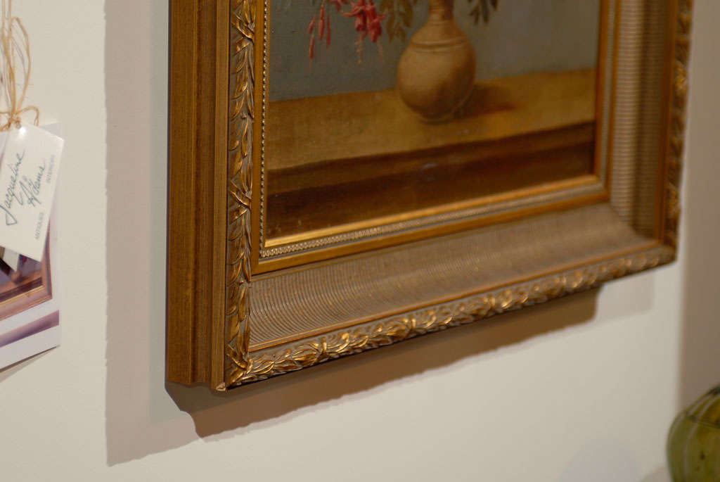 Italian Rococo 1770s Framed Still-Life Painting Depicting a Bouquet of ...