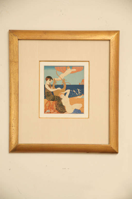 Art Deco Engraving by George Barbier from Chansons De Bilitis Portfolio ...