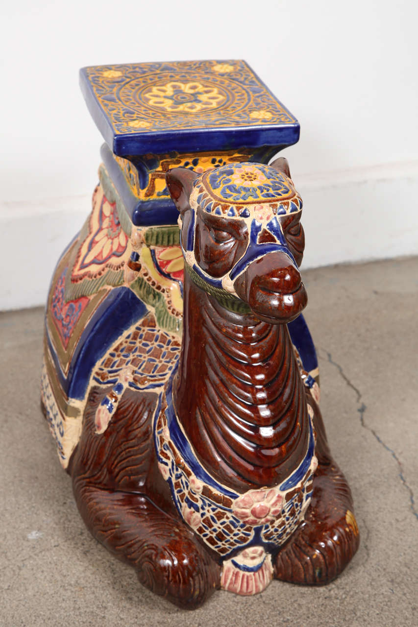 Pair Of Camel Ceramic Garden Seat Or Side Tables at 1stDibs | ceramic ...