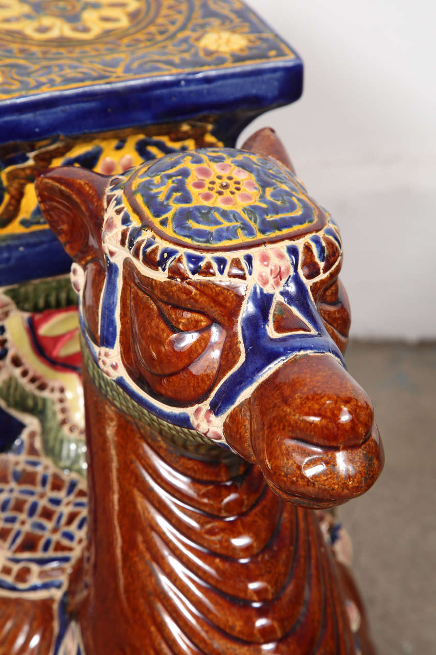 Pair Of Camel Ceramic Garden Seat Or Side Tables at 1stDibs | ceramic ...