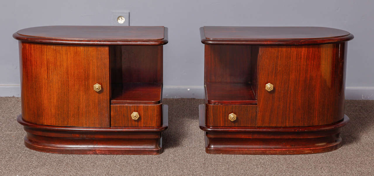 Pair of Art Deco Night Stands For Sale at 1stdibs Pair of Art Deco Night Stands For Sale at 1stdibs