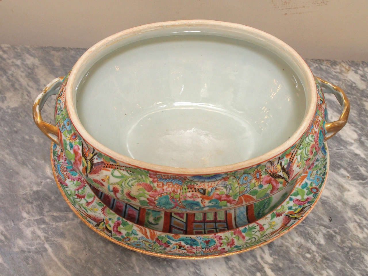 19th Century Chinese Famille Rose Soup Tureen and Underplate at 1stDibs ...