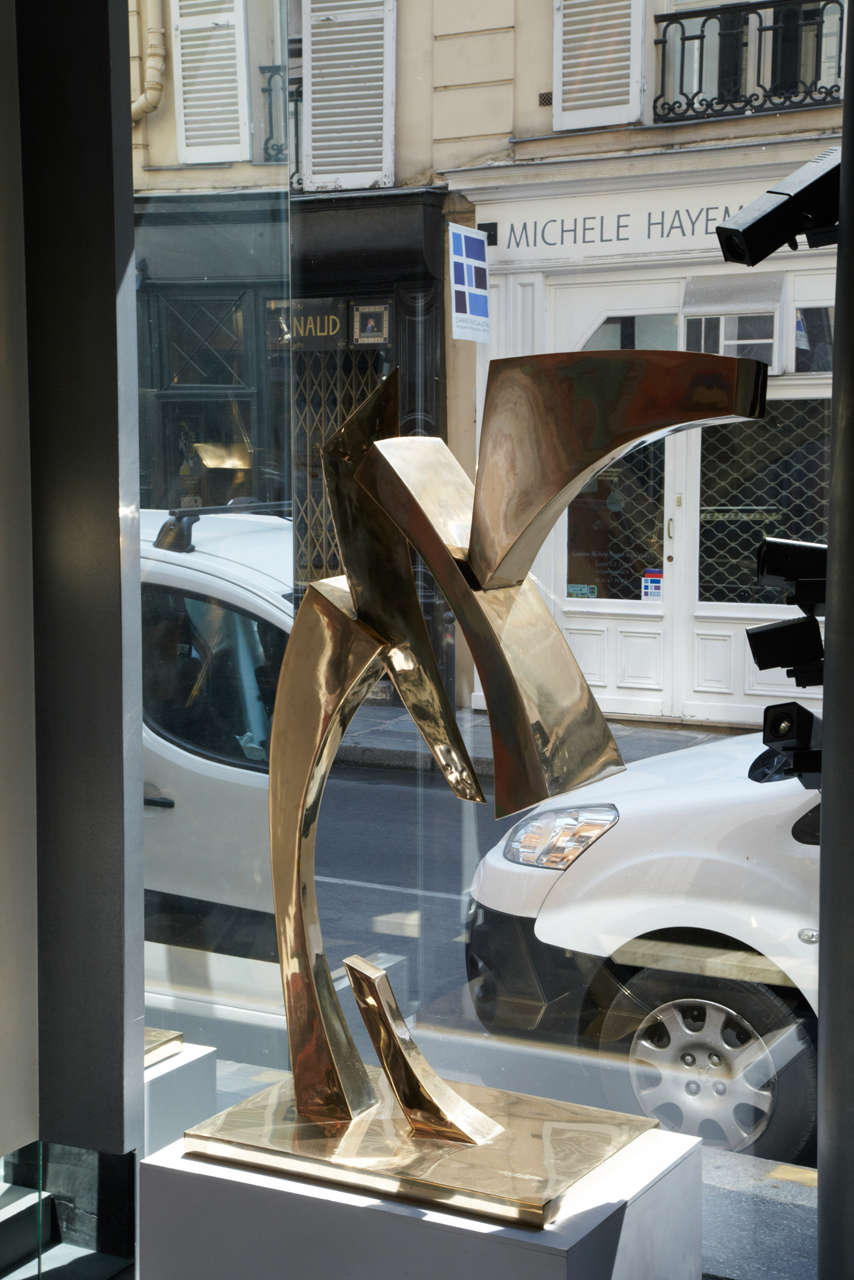 Gilded Bronze Sculpture "Hydre" by Claude Mercier, 1977 For Sale at 1stDibs