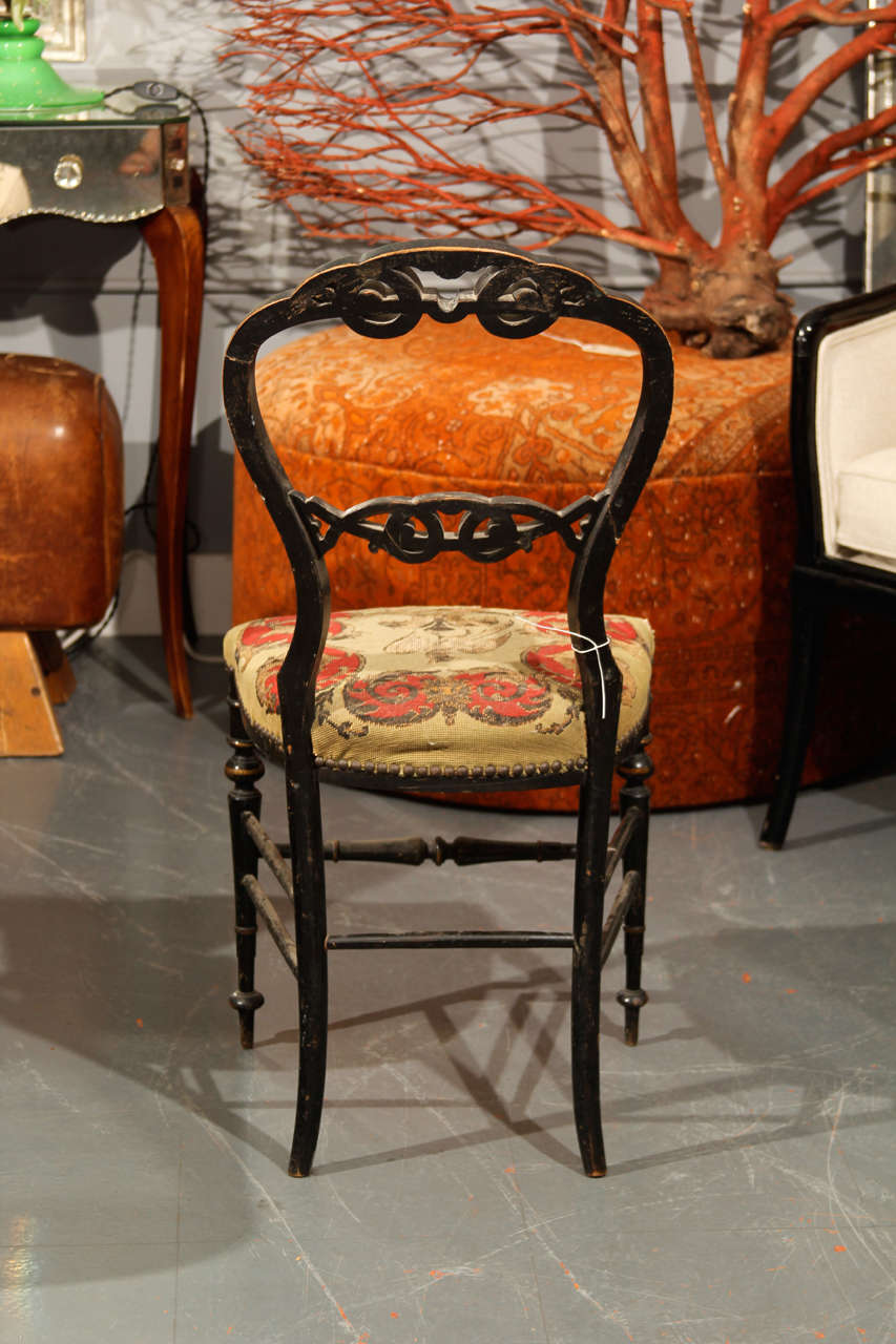 needlepoint chair at 1stDibs