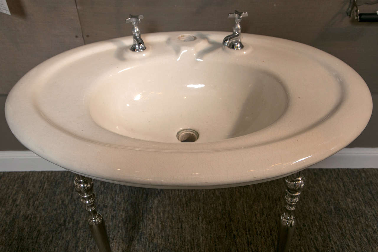JL Mott Earth ware "floating" sink at 1stDibs | jl mott sink, j l mott ...
