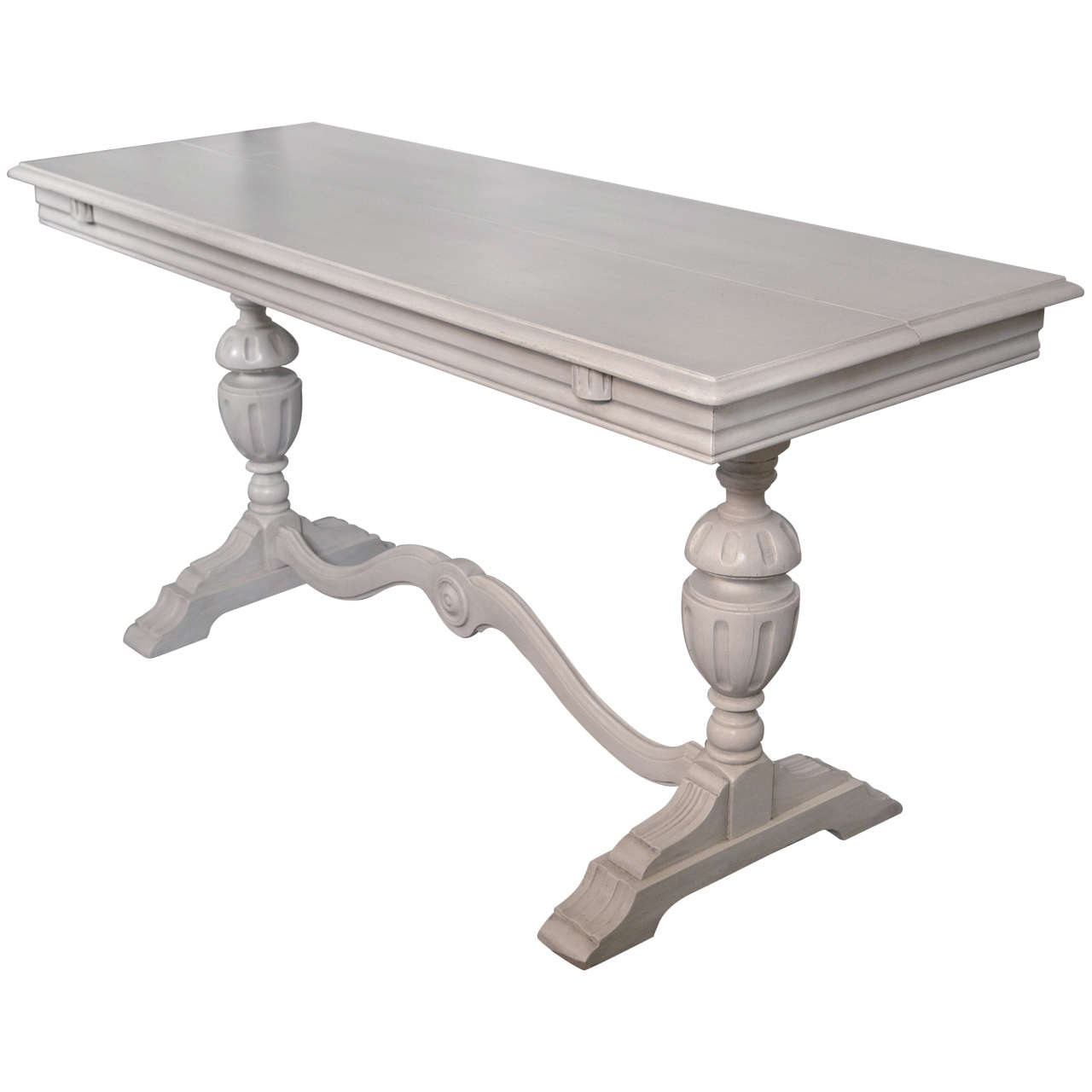 Painted Library Table at 1stDibs