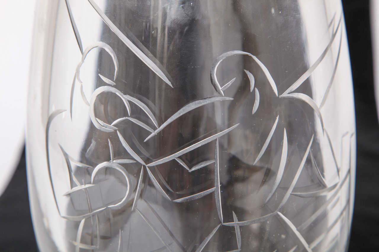 Baccarat Boxing Vase Designed by Georges Chevalier, 1925, France For ...