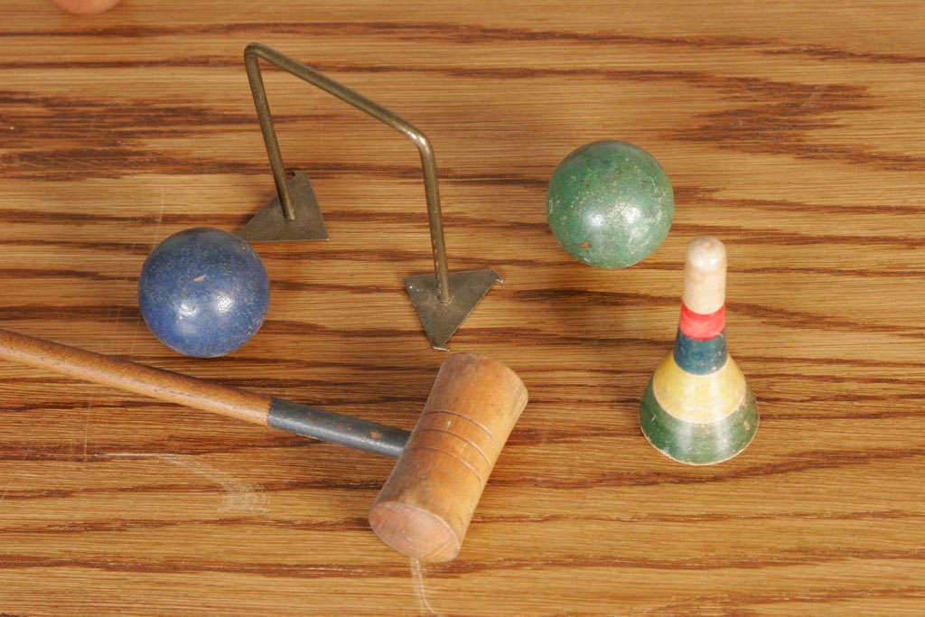 Table Croquet Set By Chad Valley Games at 1stDibs | croquet board game