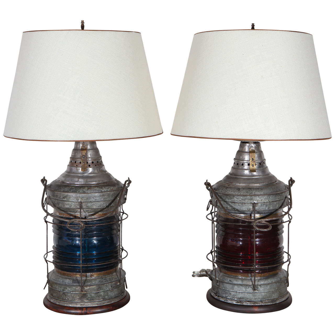 Two 19th Century Port and Starboard Ship Lantern Lamps at 1stDibs ...