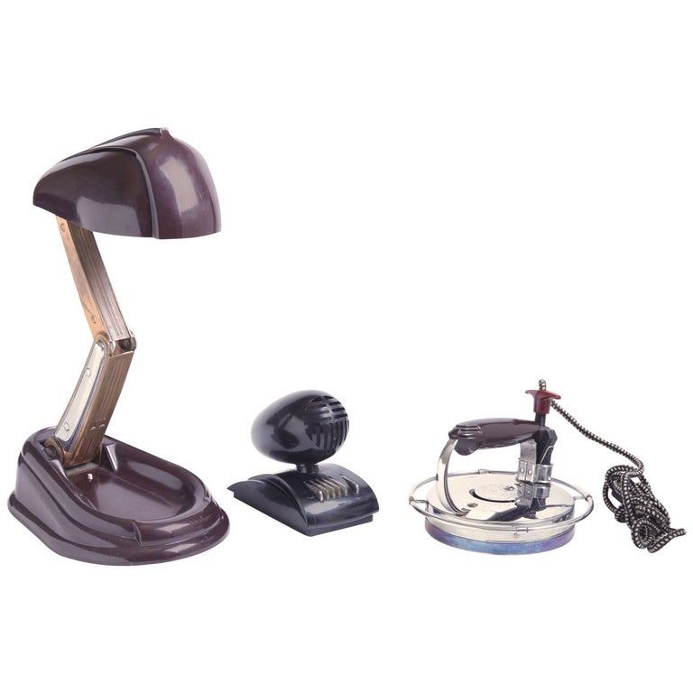 Trio Iconic Streamline Art Deco Bakelite Objects, Jumo / Ducati / Knapp ...