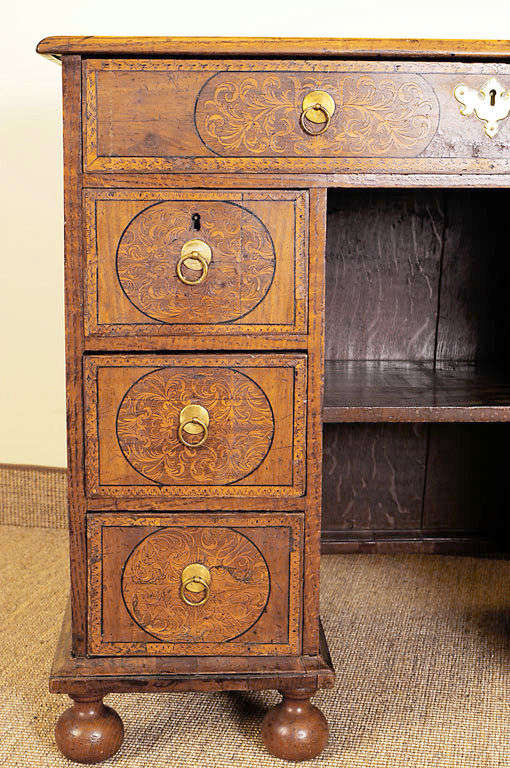 Olivewood William and Mary Desk For Sale at 1stDibs