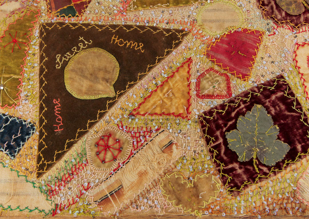 Home Sweet Home Crazy Quilt Sampler at 1stDibs