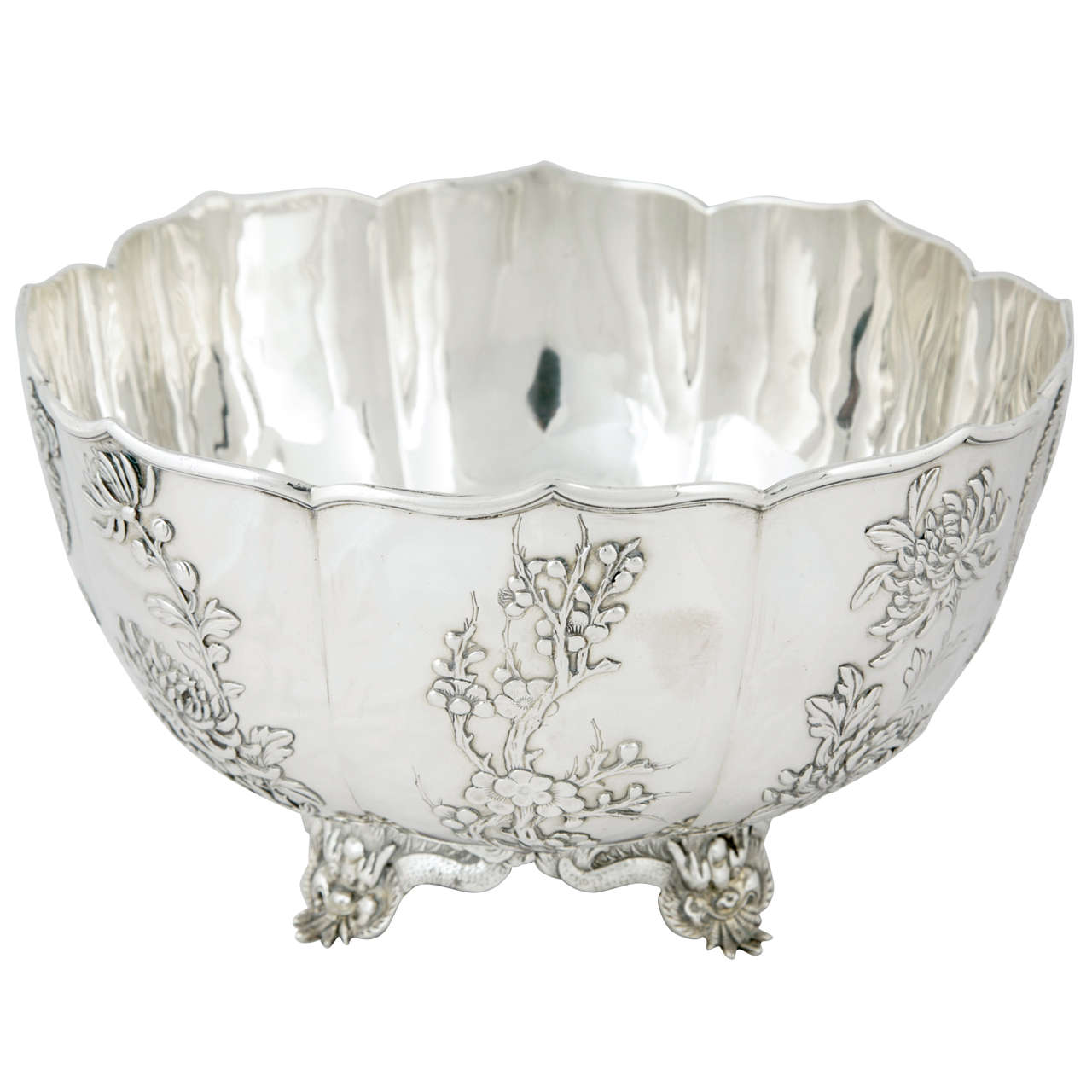 Chinese Export Silver Bowl For Sale at 1stDibs