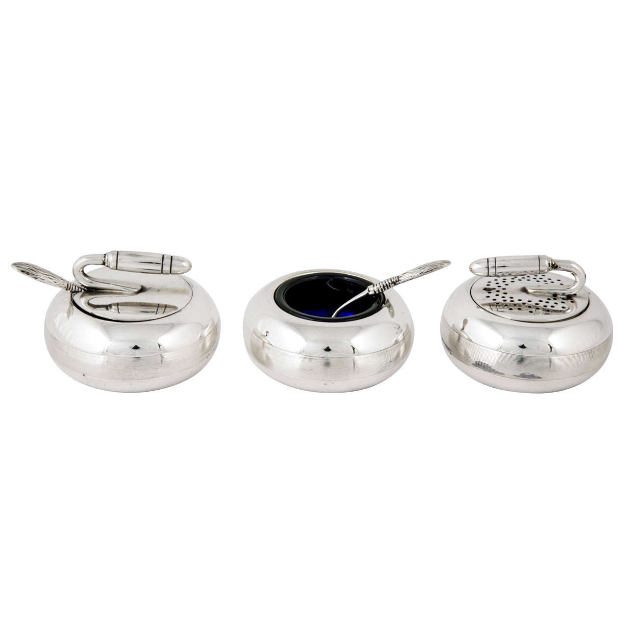"Curling-stone" Condiment Set at 1stDibs | curling stone set