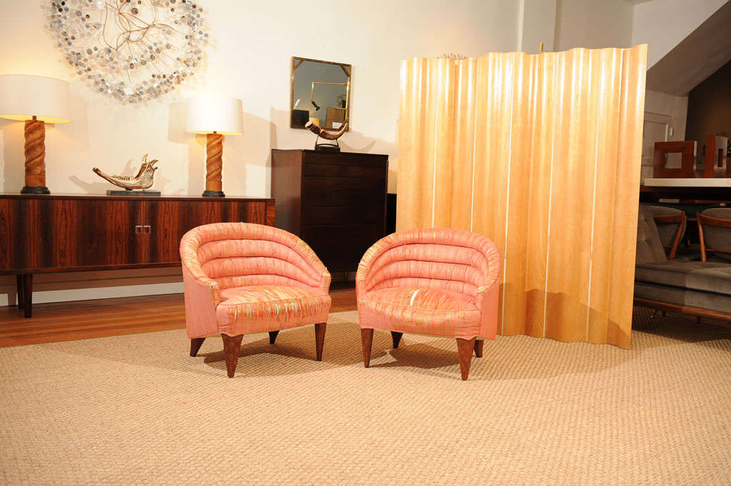 Dunbar "Janus" Line Slipper Chairs For Sale at 1stDibs