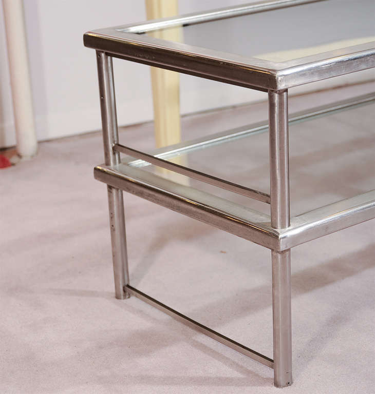 Vintage Chrome Coffee Table at 1stDibs