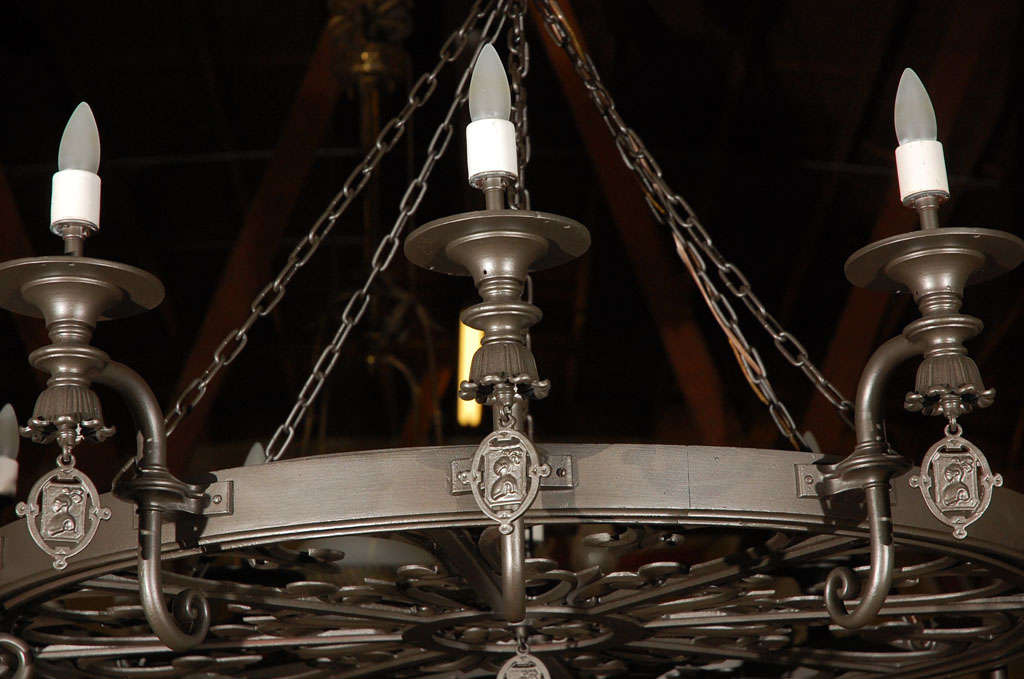 Large Gothic Style Hanging Light Fixture at 1stDibs