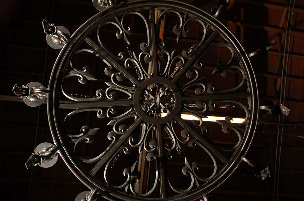 Large Gothic Style Hanging Light Fixture at 1stDibs