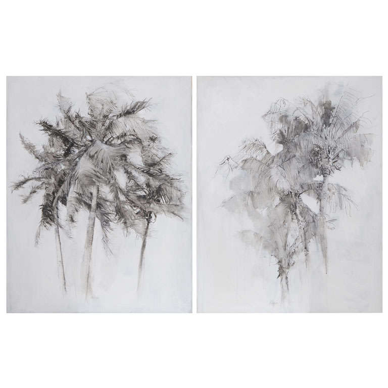 "Palm Noire I and II" by Allyson Krowitz at 1stDibs