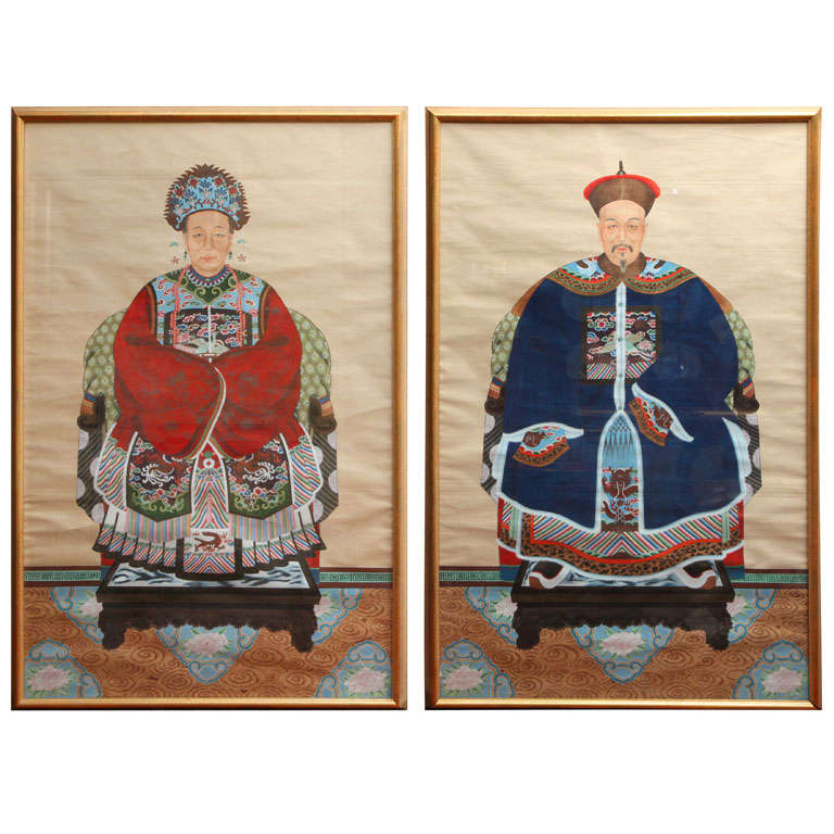 Chinese Ancestral Portraits at 1stDibs