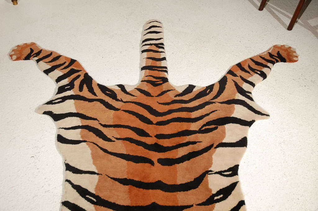 Vintage "Tiger" Rug at 1stDibs | vintage tiger rug, bengal tiger rug ...