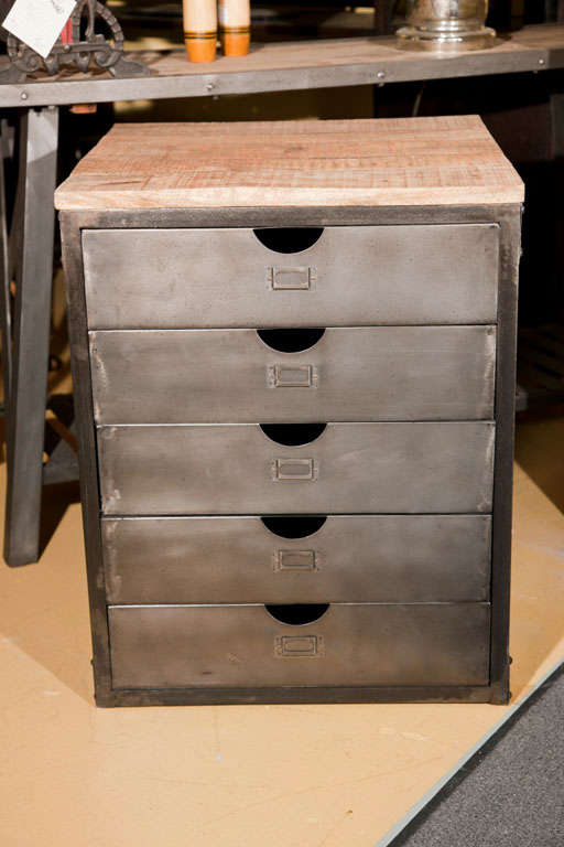 Industrial Metal Chest of Drawers at 1stDibs | metal chest of drawers