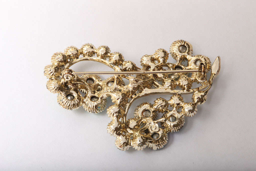 Boris Aurealis Iridescent Crystal Pin Brooch Vintage For Sale at ...