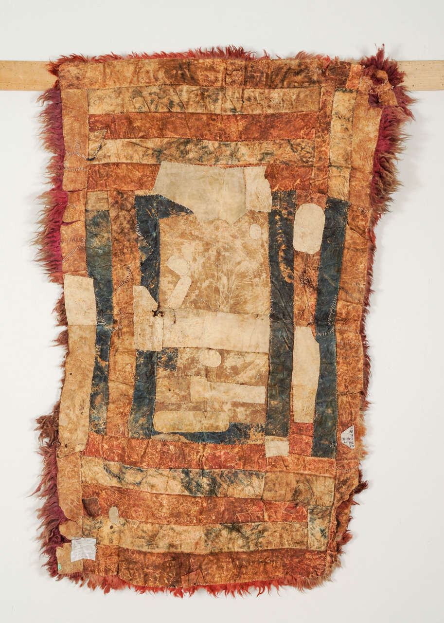 Antique Central Asian Fur Rug For Sale at 1stDibs