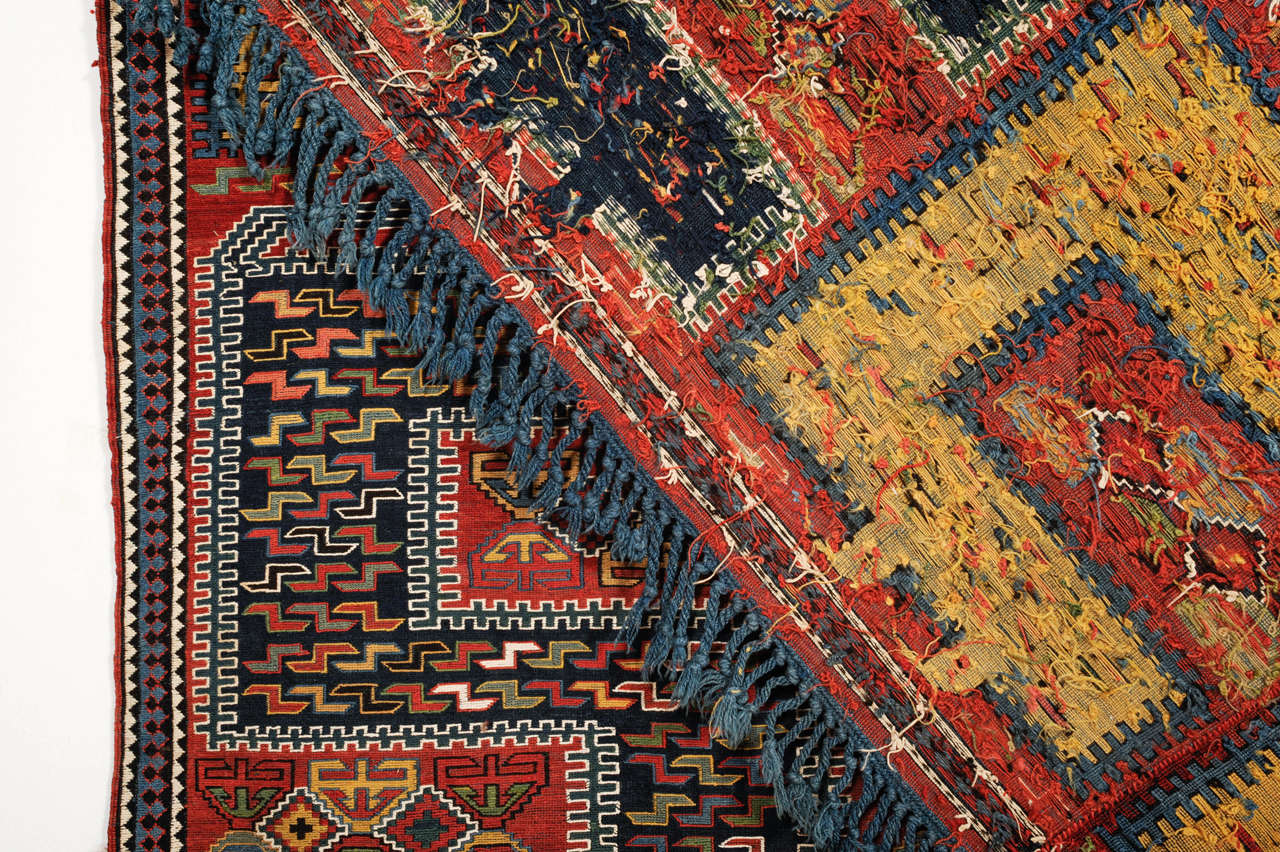 Spectacular Antique Caucasian Dragon Sileh Rug at 1stDibs