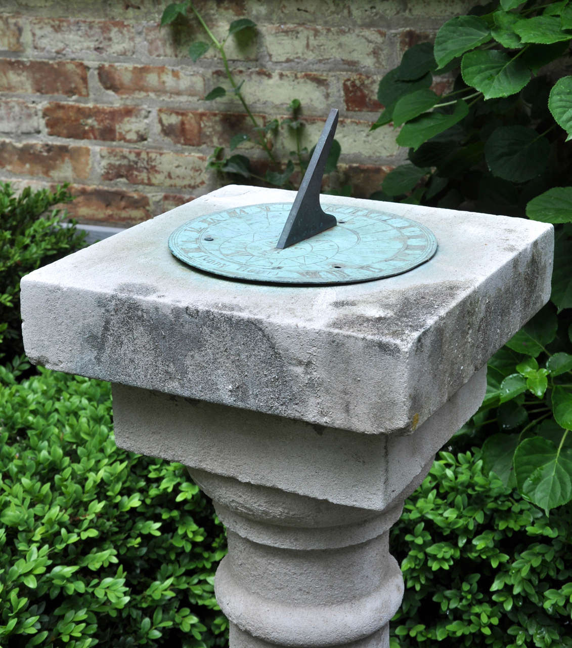 English Sundial on Limestone Base, circa 1900 For Sale at 1stDibs