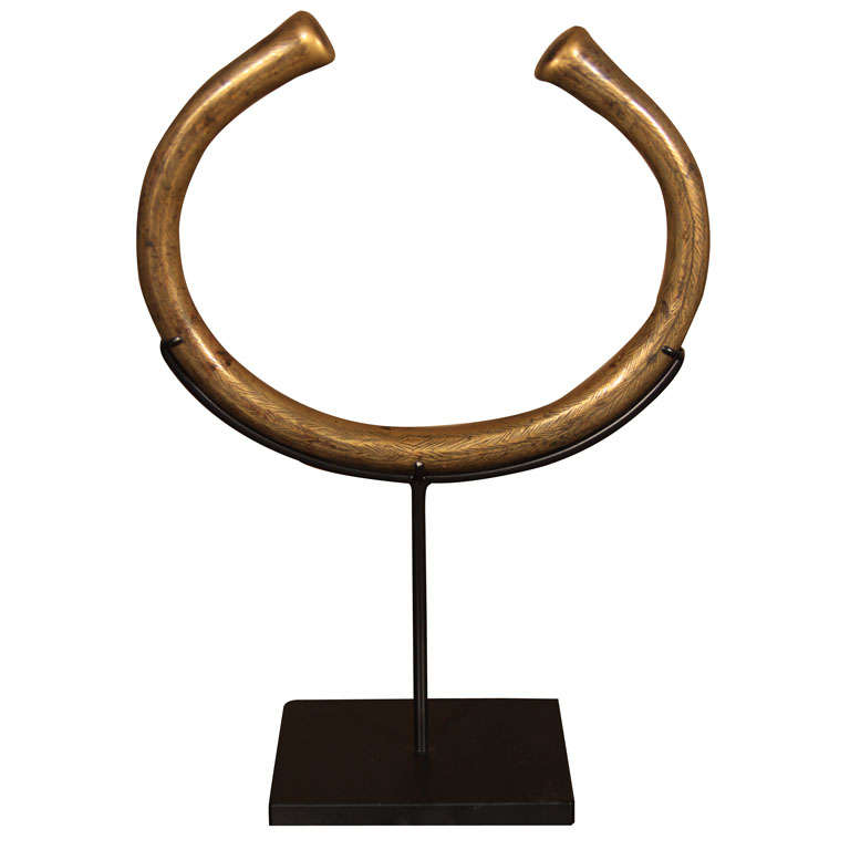 Bronze Torque Necklace from Nagaland, Northeastern India For Sale at ...