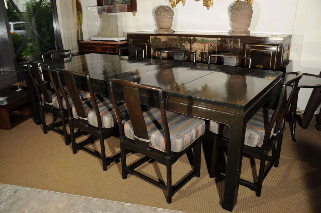 Chinese Style Dining Table And Eight Chairs at 1stDibs