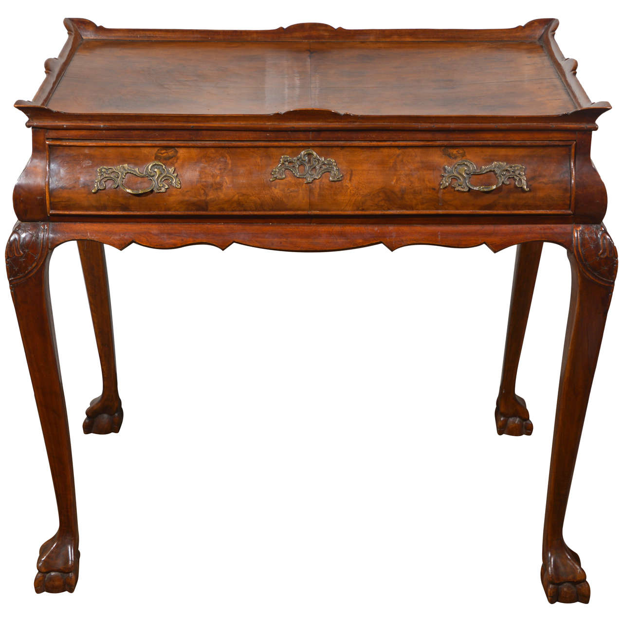 Tea Table with Shaped Apron and Ball and Claw Feet at 1stDibs | ball ...