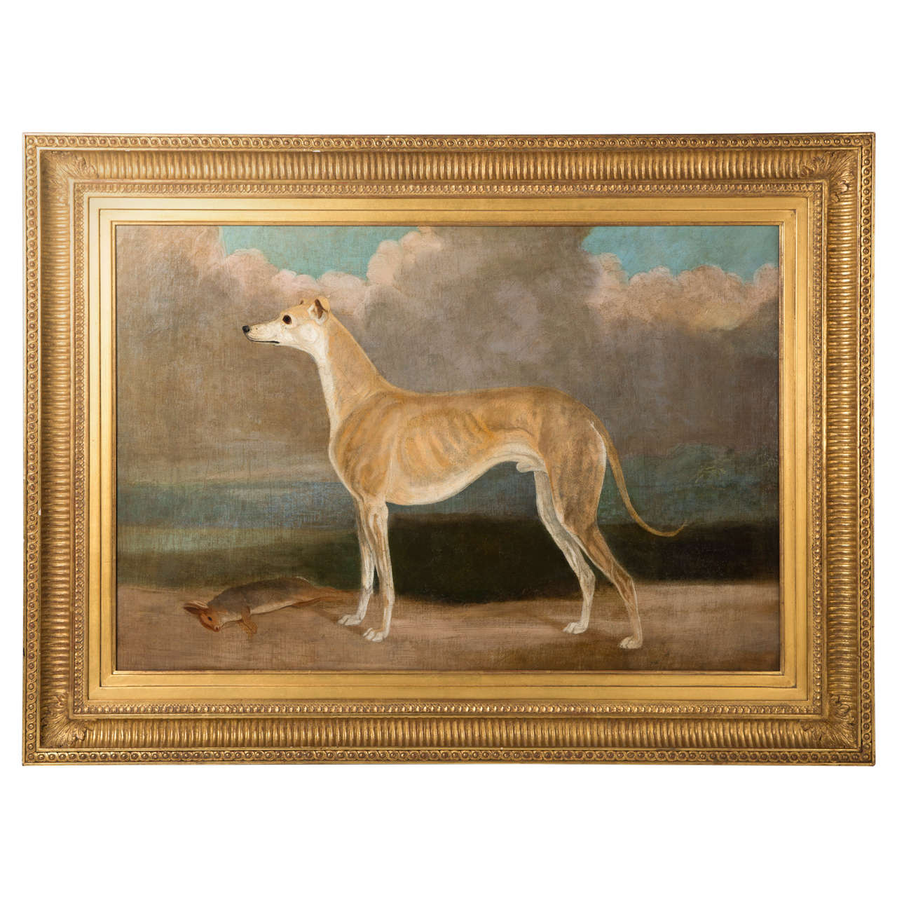 Good Large Painting Of Lurcher Dog at 1stDibs