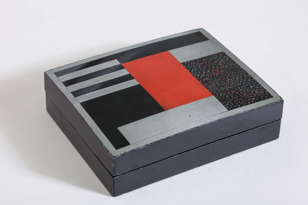 French Art Deco Lacquered Box For Sale at 1stDibs