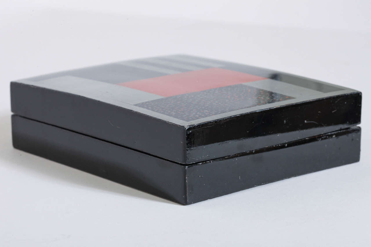 French Art Deco Lacquered Box For Sale at 1stDibs