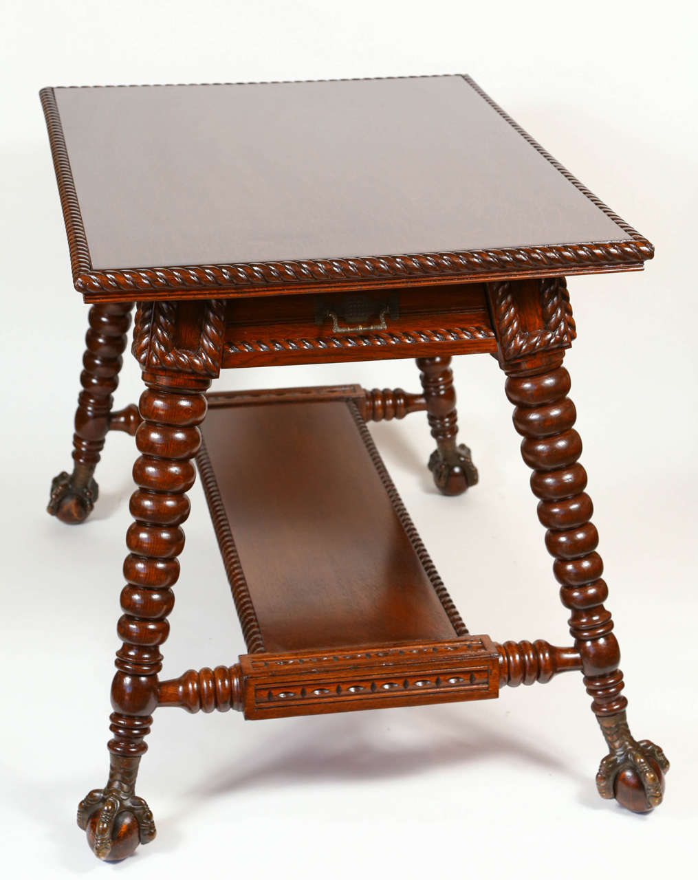 American Oak Library Table, circa 1890s at 1stDibs