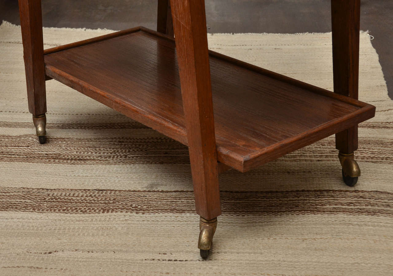 Oak Trolley with Removable Tray at 1stDibs