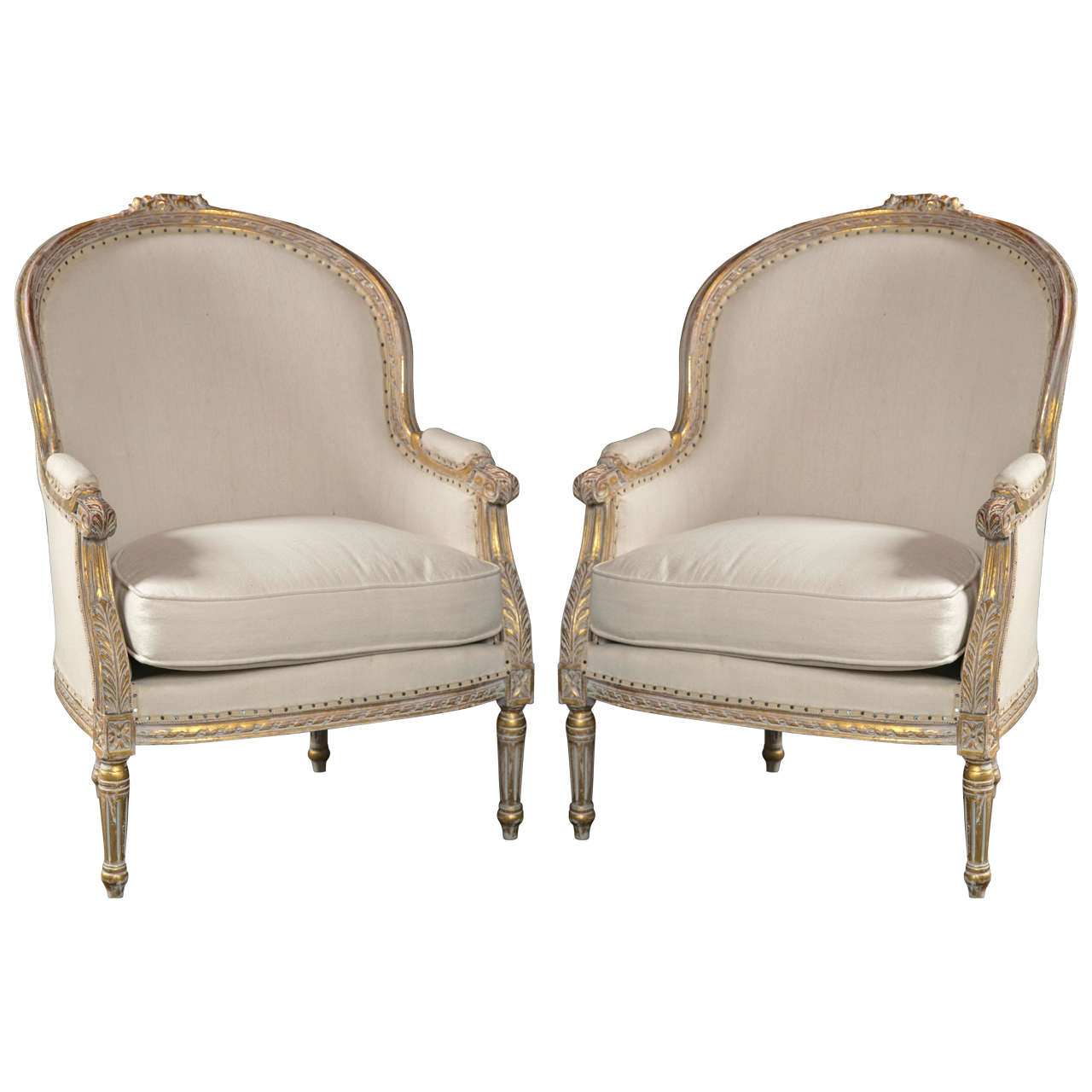 Pair of French Directoire Style Bergere Chairs at 1stDibs | bergere de ...