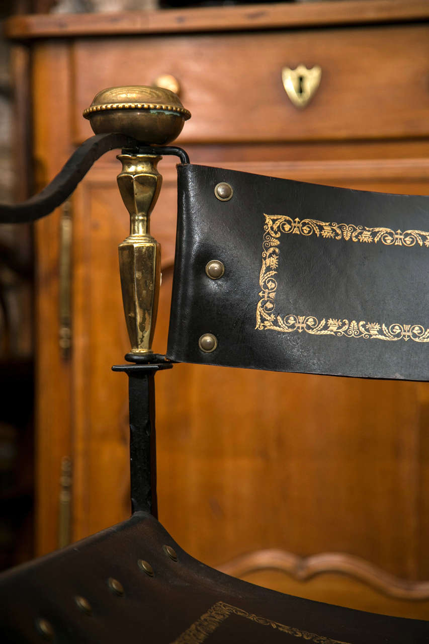 Italian Curule Armchair For Sale at 1stDibs | curule chair