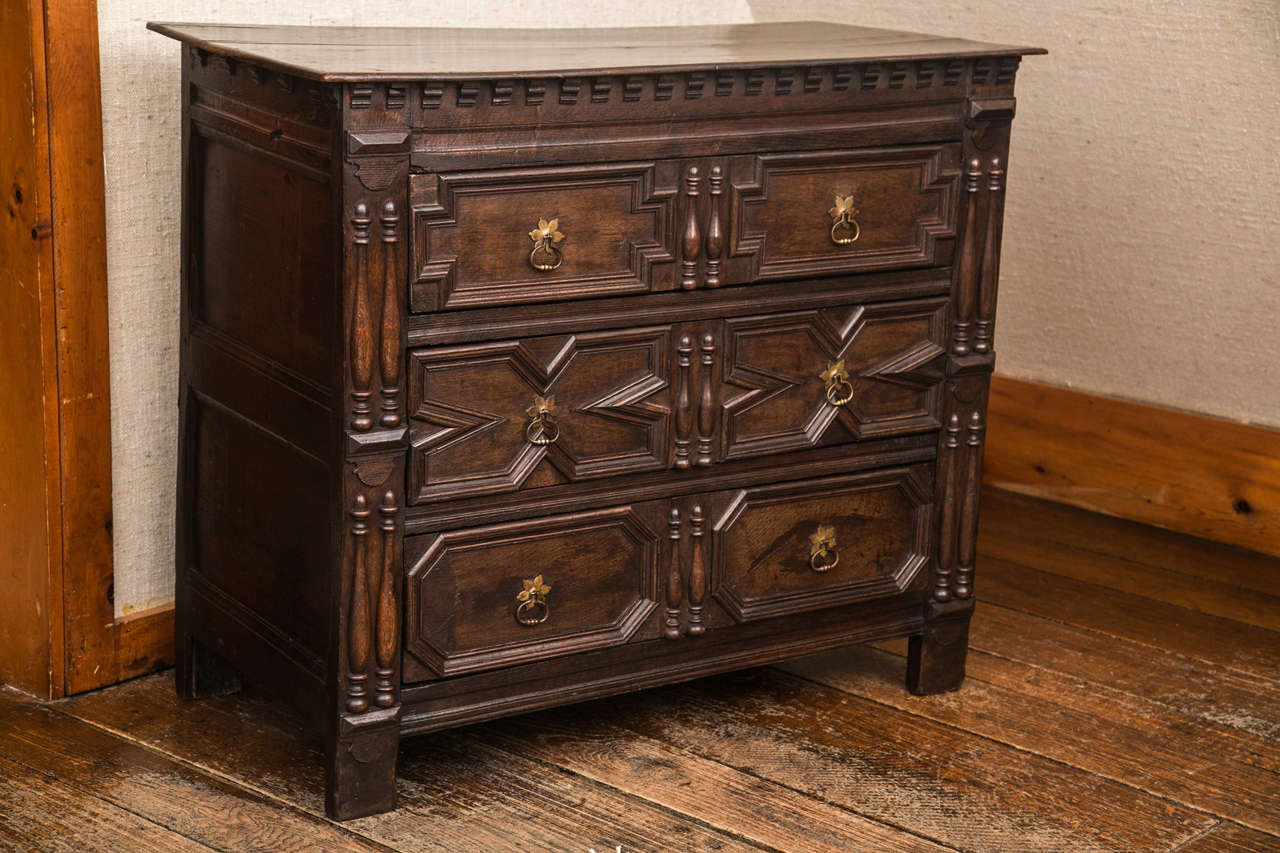 English Oak Jacobean Chest of Drawers For Sale at 1stDibs | jacobean ...