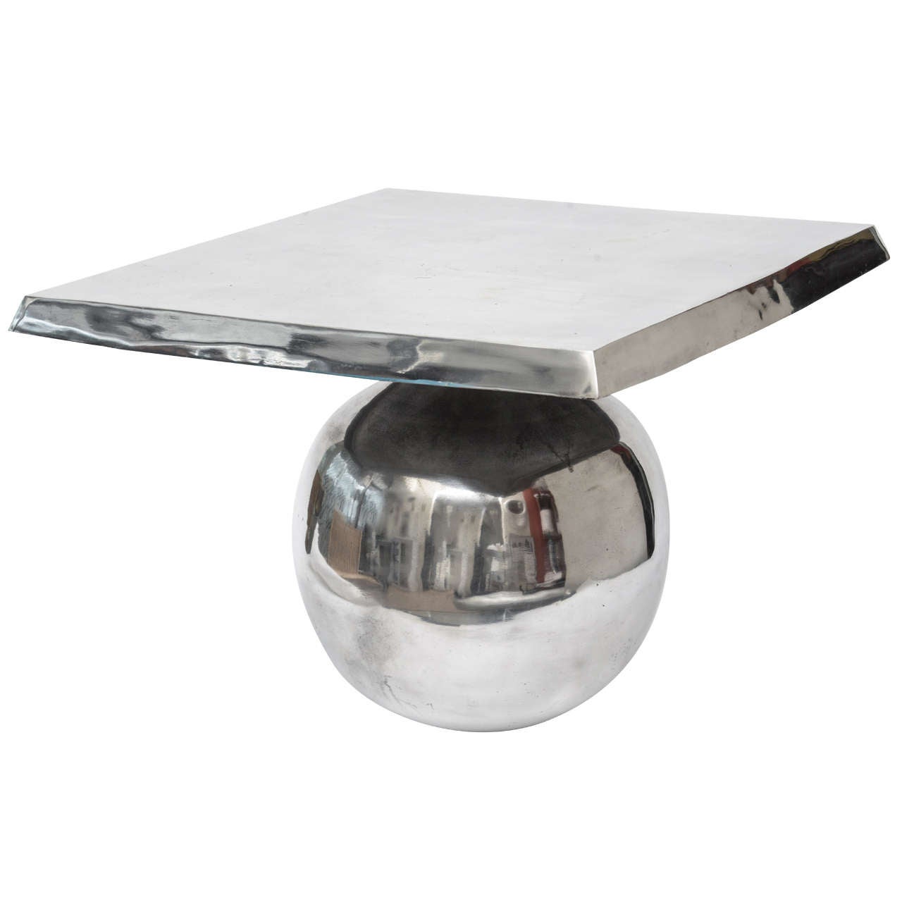 Side Square/Ball Sculptural Side Table at 1stDibs